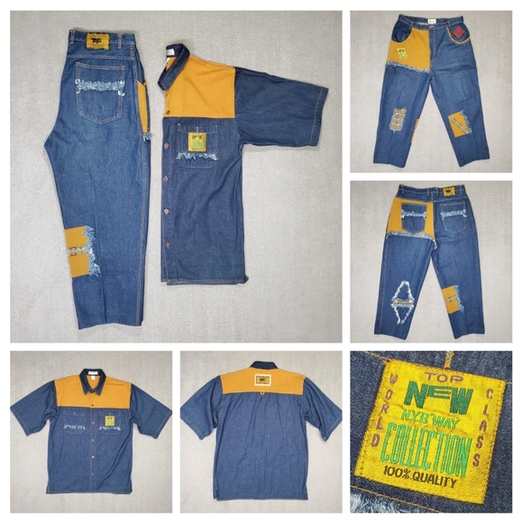 World Top Class | Other | Vtg Wtc Patchwork Matching Denim Set Denim ...